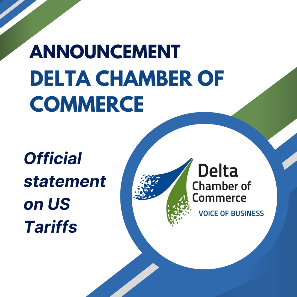 Delta Chamber Statement on US Tariffs